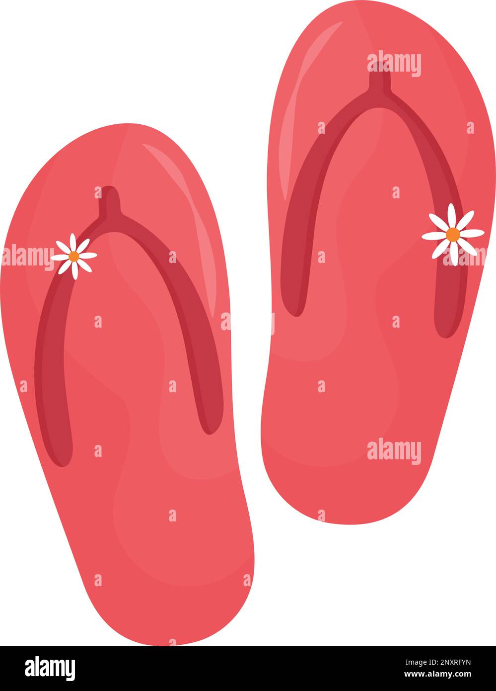 red flip flops Stock Vector Image & Art - Alamy