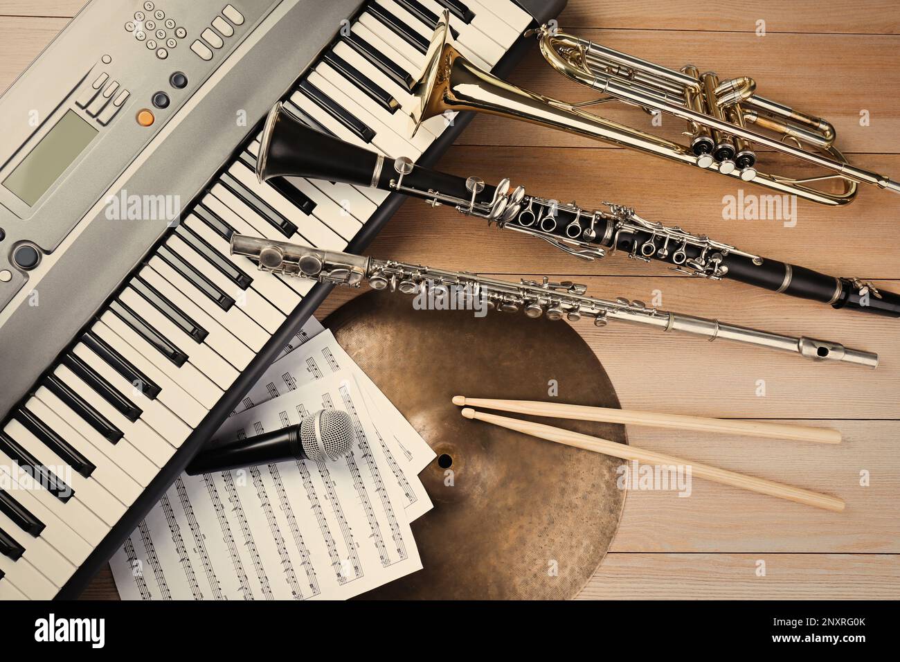Musical instruments electronic and traditional instruments hi-res stock ...