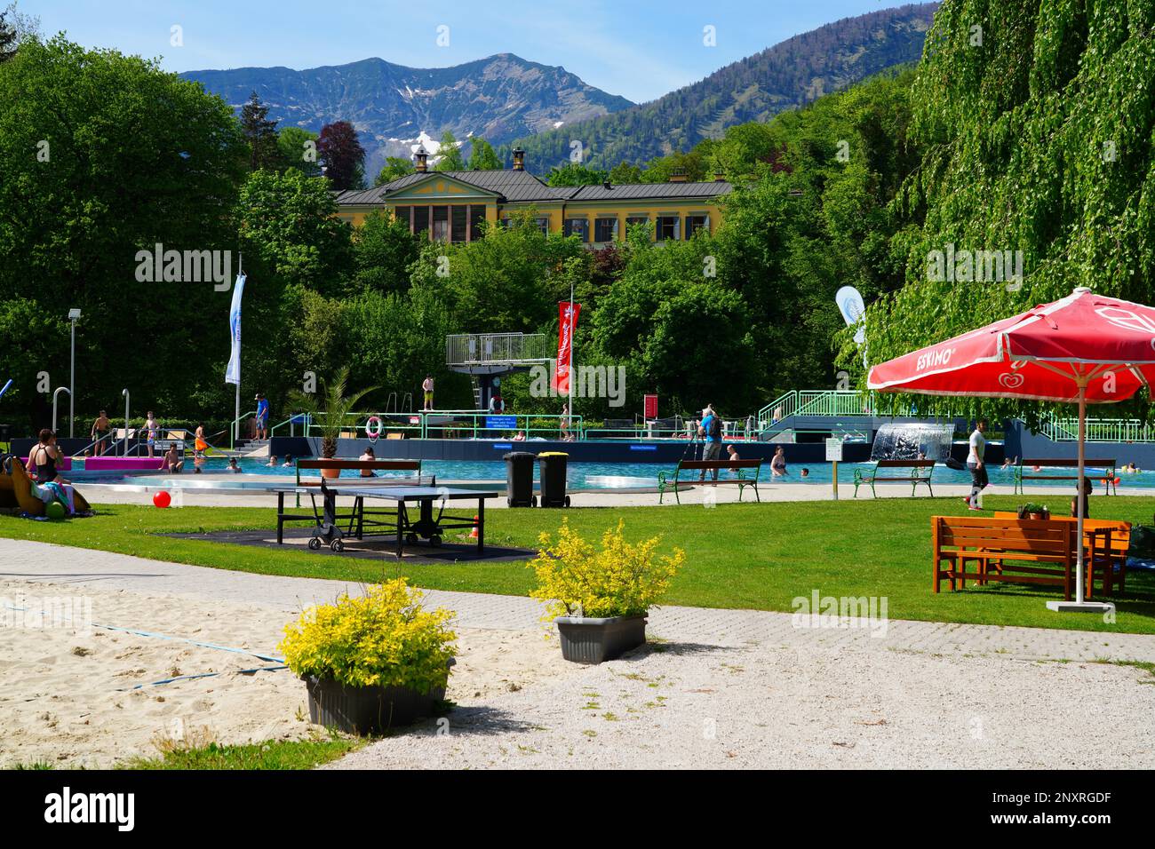 BAD ISCHL, AUSTRIA –11 MAY 2022- View of Bad Ischl, a spa town in the ...