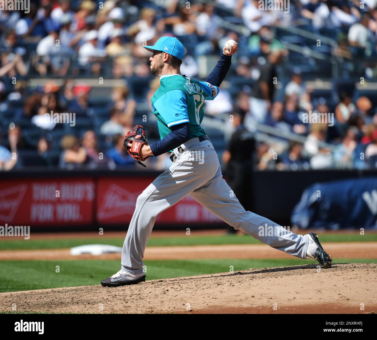 Seattle Mariners pitcher Casey Lawrence (61) during game against the ...