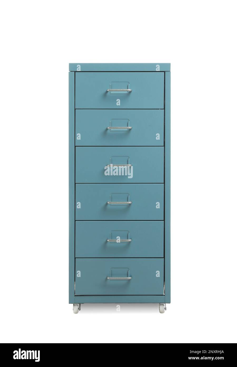 Blue chest of drawers isolated on white Stock Photo - Alamy