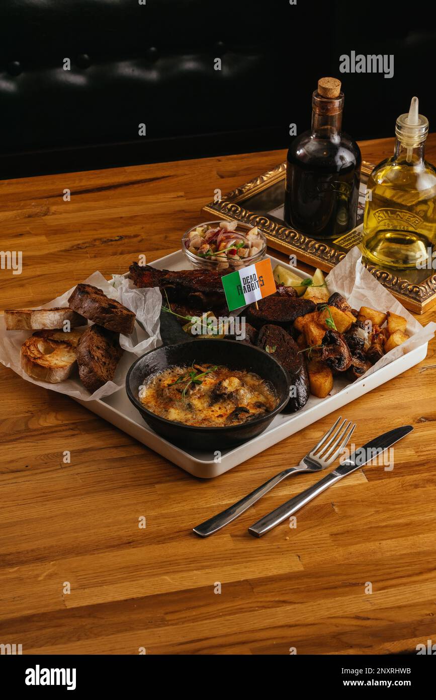 Food in restrain. Restaurant menu Stock Photo - Alamy