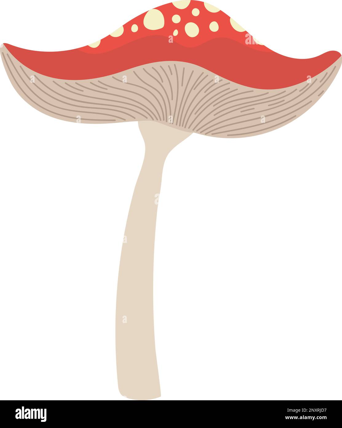 red mushroom illustration Stock Vector Image & Art - Alamy