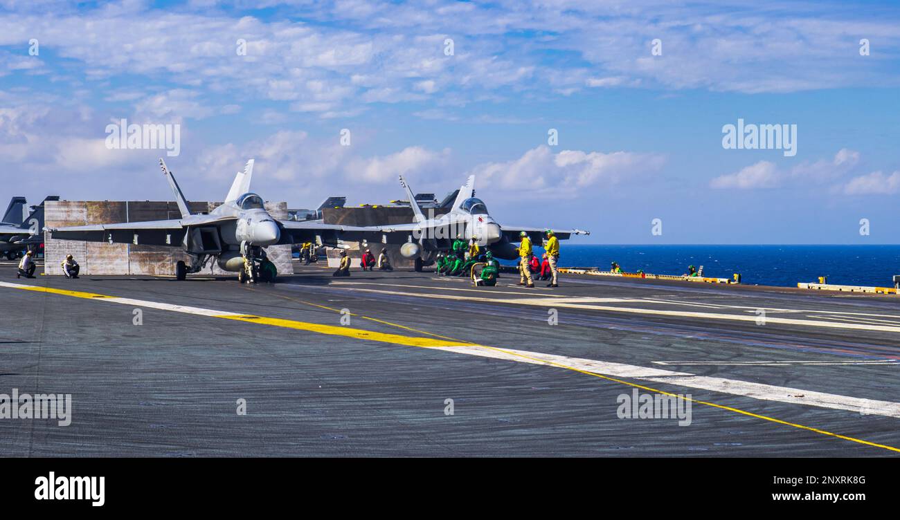 230202-N-MH015-1026 SOUTH CHINA SEA (Feb. 2, 2023) An F/A-18E Super ...