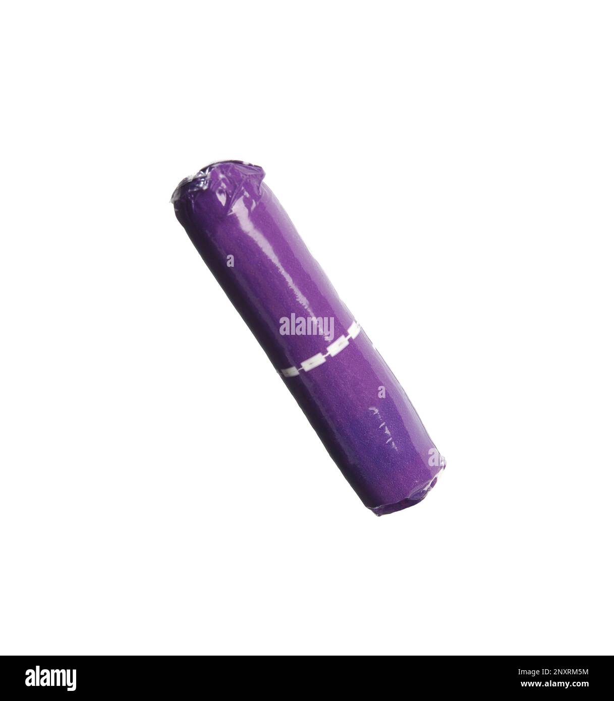 Tampon in purple package isolated on white Stock Photo - Alamy