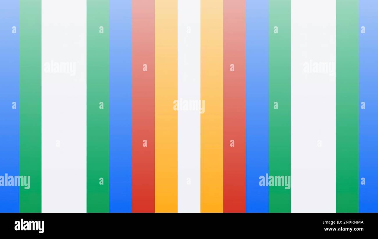 Yellow,blue,red and green squares. Motion.White background in ...