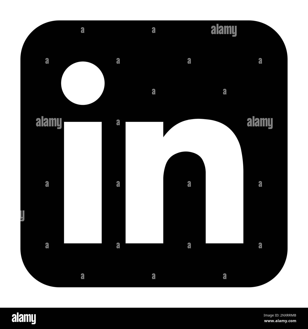 LinkedIn social media app icon. Square with rounded corners vector ...
