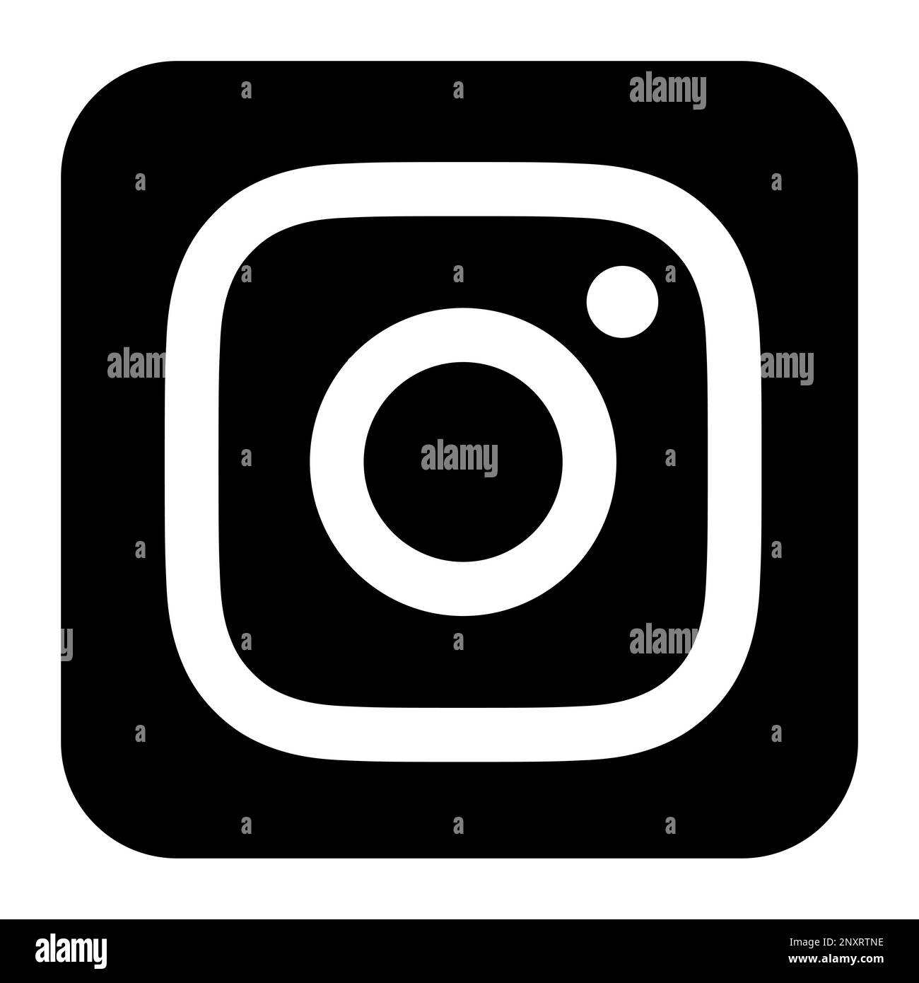 Instagram social media app icon. Square shape with rounded corners ...