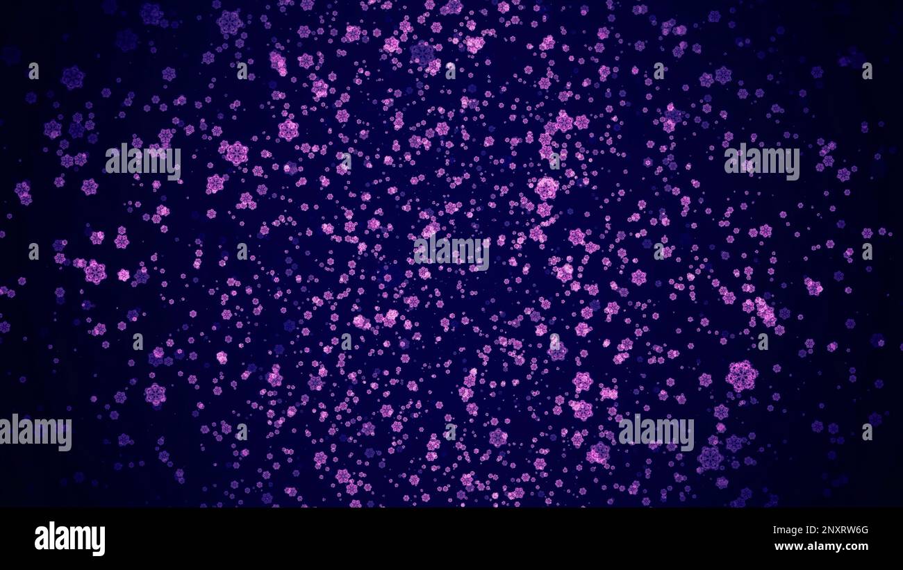 Purple background. Motion. Bright flying glittering confetti in ...