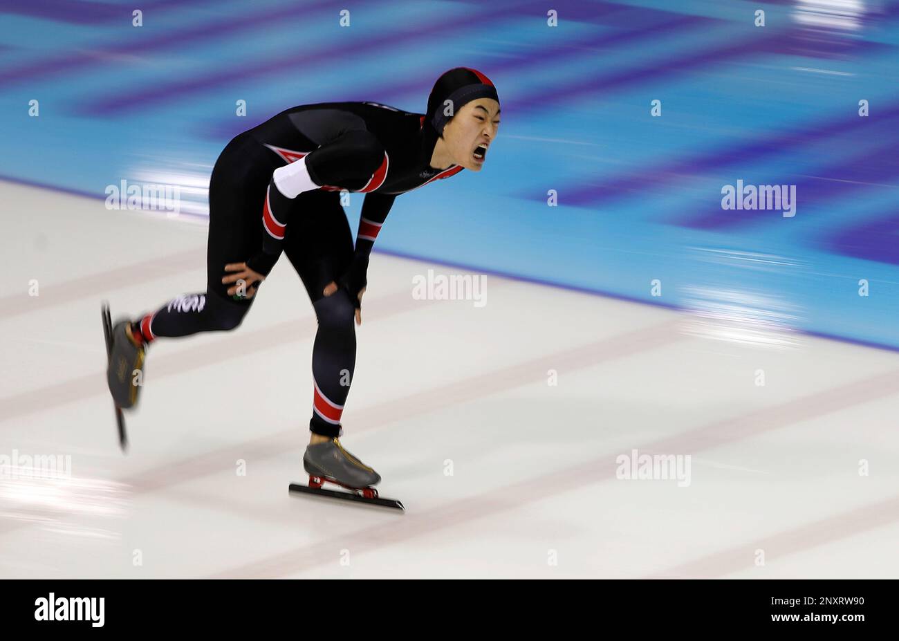 Evan Flaherty reacts after competing in the men's 1,000 meters during ...