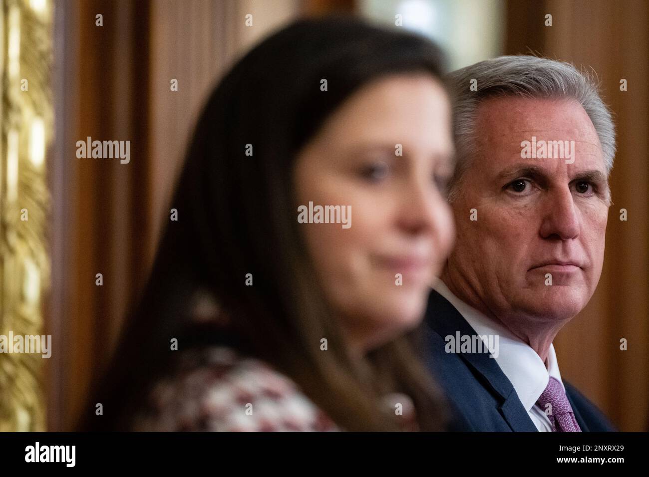 Speaker of the House Kevin McCarthy (R-CA) and Representative Elise ...