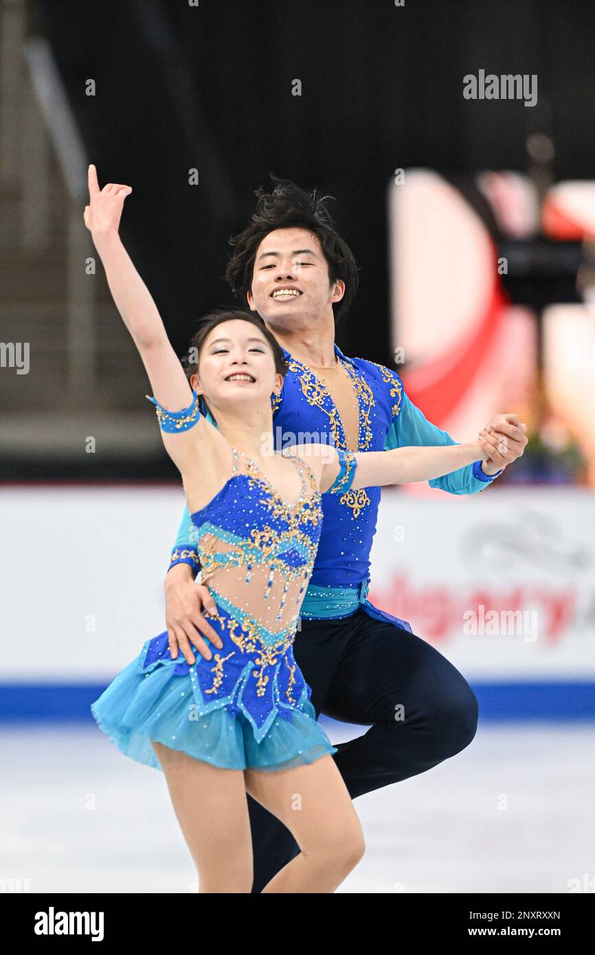Haruna MURAKAMI & Sumitada MORIGUCHI (JPN), during Junior Pairs Short ...