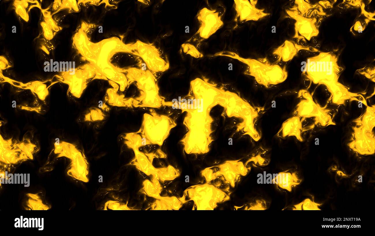 Yellow clouds in animation. Motion.Bright light gold patterns appearing ...