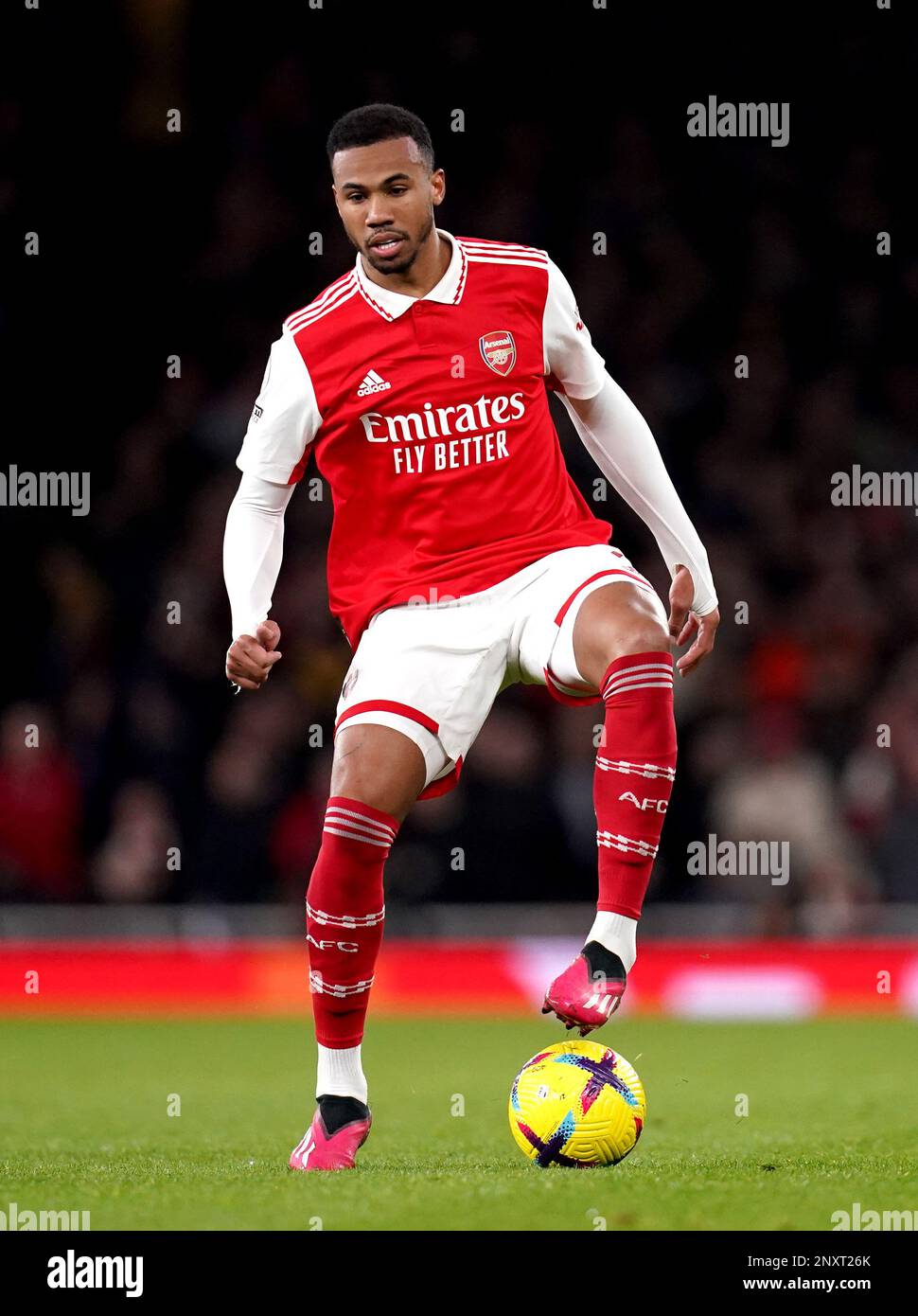 Arsenal's Gabriel during the Premier League match at Emirates Stadium ...