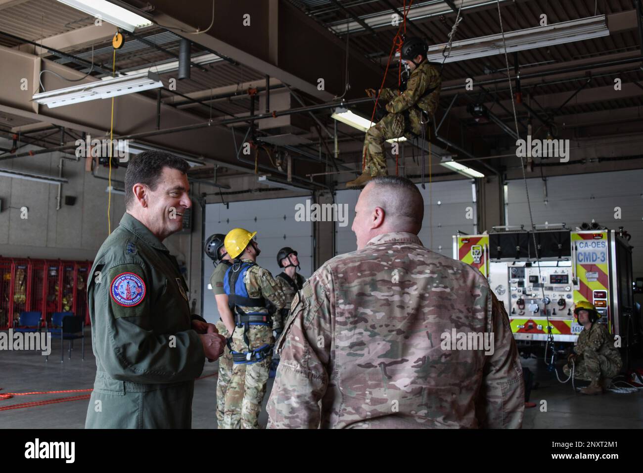 U.S. Air Force Lt. Gen. Michael Loh, left, director, Air National Guard ...