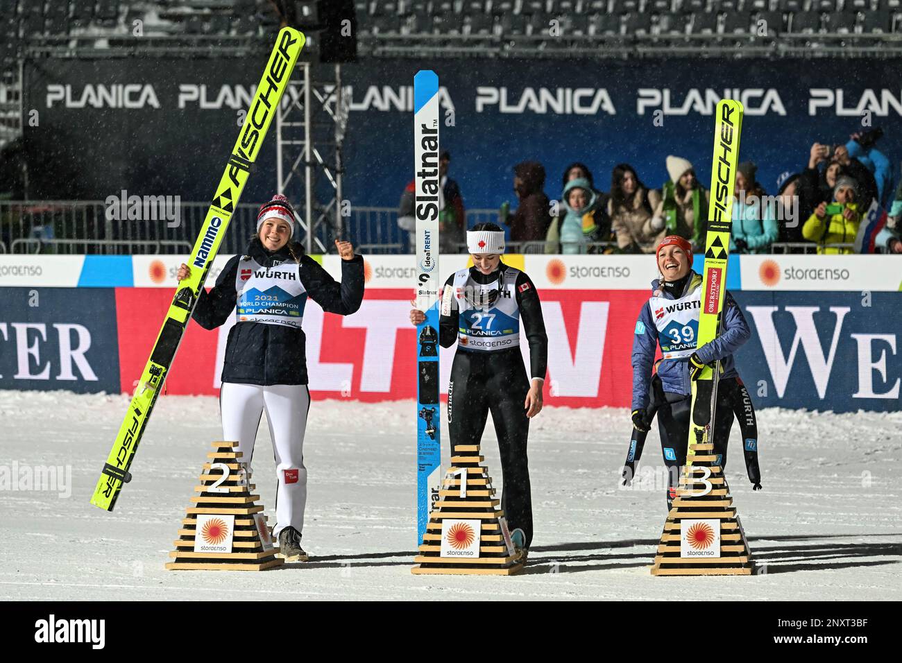 Planica, Slovenia. 01st Mar, 2023. Gold medalist Alexandria Loutitt of ...