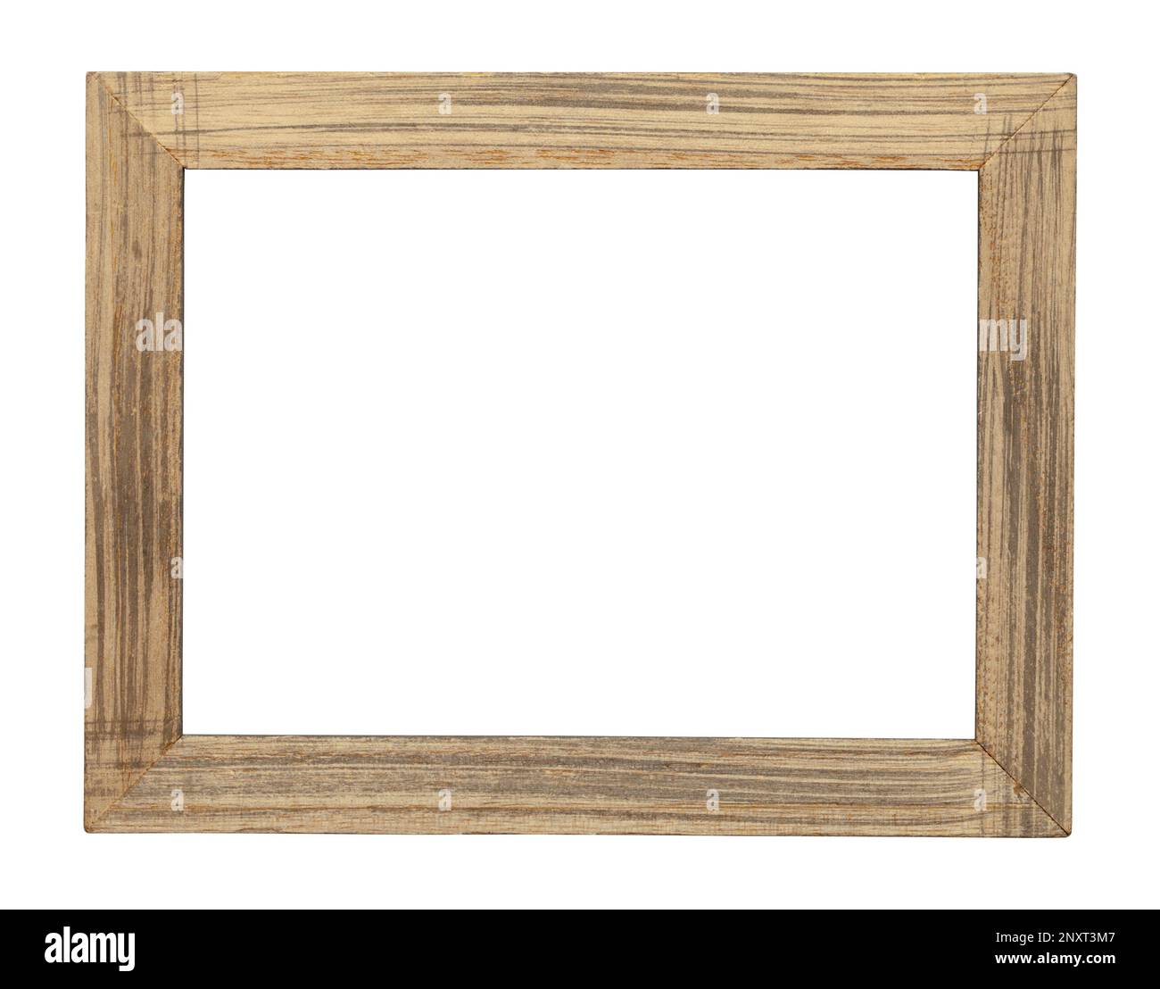 Rustic Wood Frame Cut Out on White Stock Photo - Alamy