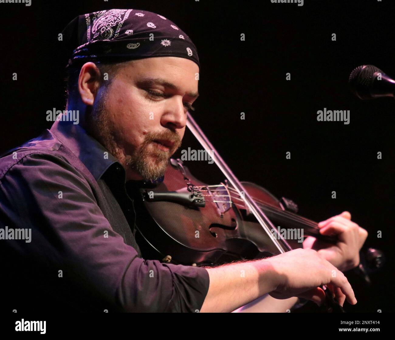 In this Dec. 31 2017, photo, Cabinet fiddler Todd Kopec performs during ...