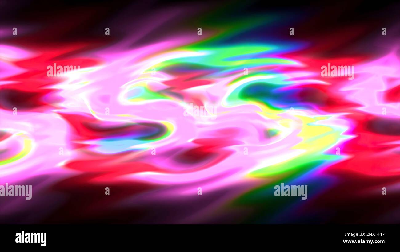 Colorful flow of glowing liquid energy. Motion. Luminous stream of ...