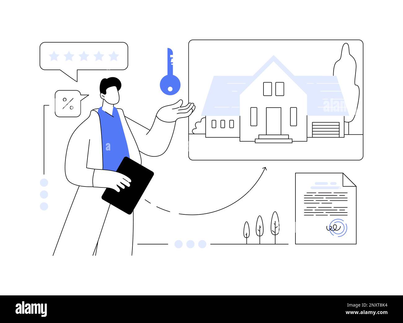 Real estate abstract concept vector illustration Stock Vector Image ...