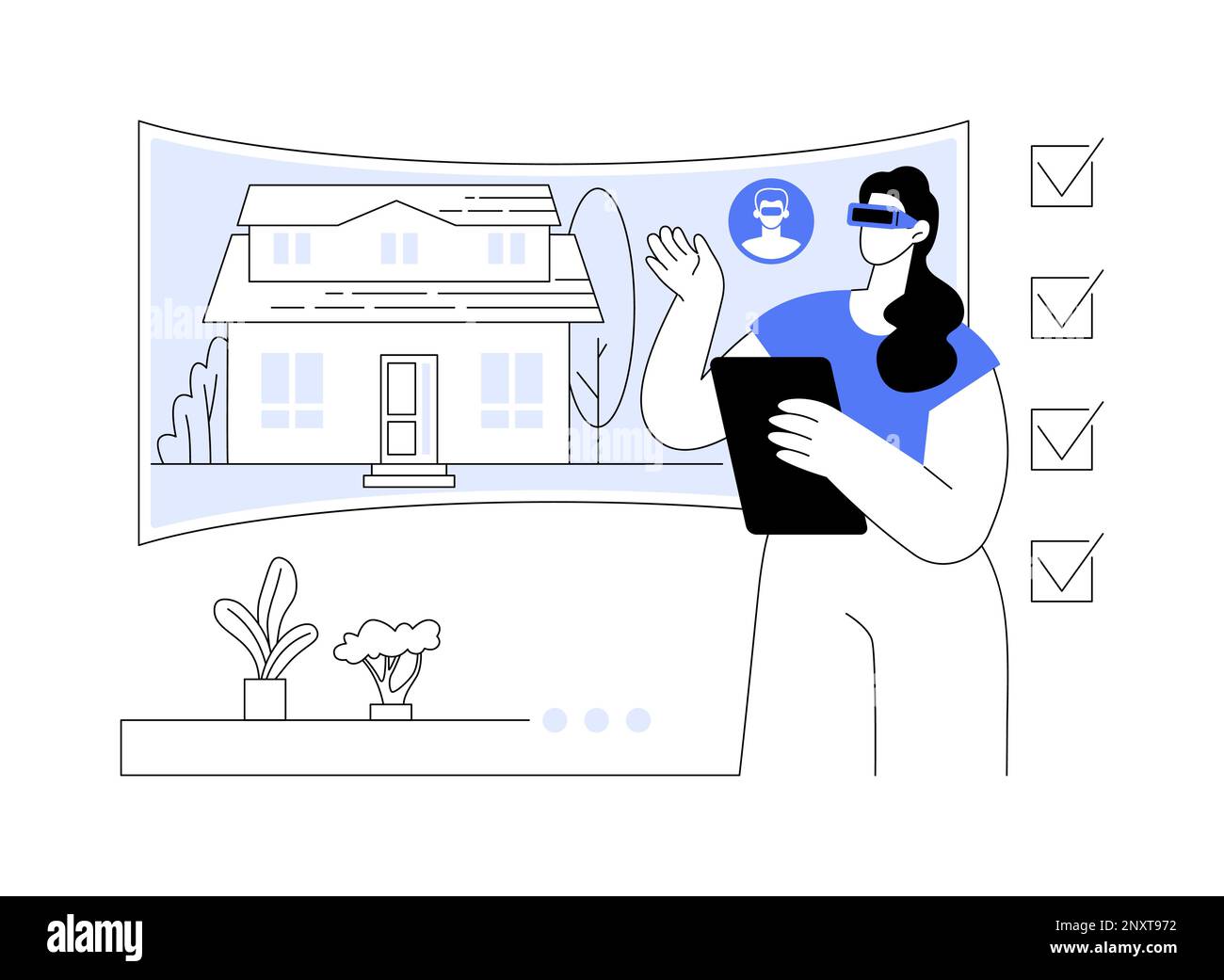 Real estate virtual tour abstract concept vector illustration Stock ...