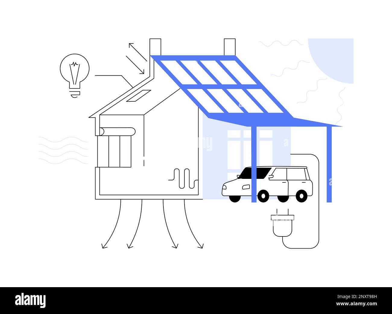 Passive house abstract concept vector illustration Stock Vector Image ...