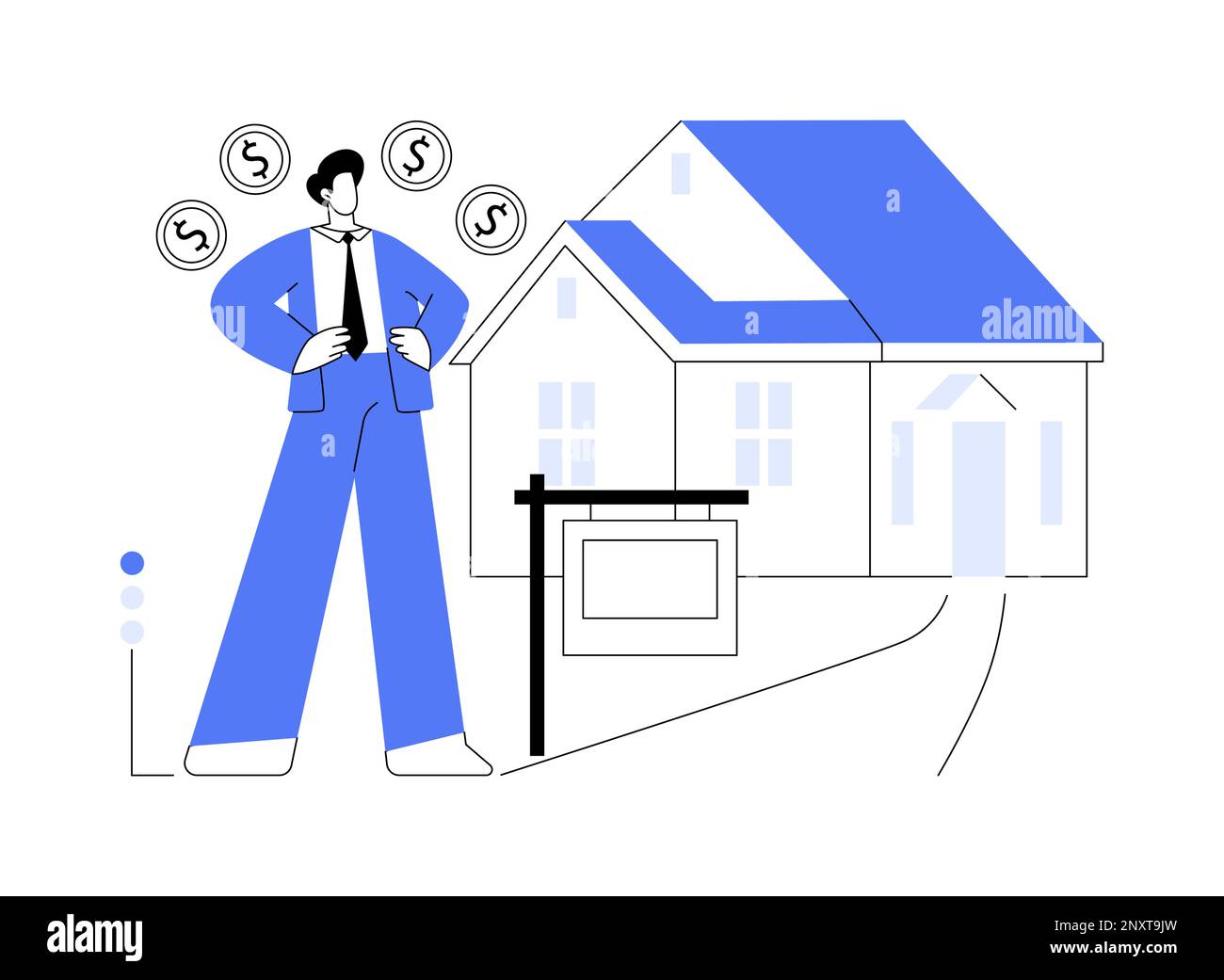 Real estate agent abstract concept vector illustration Stock Vector ...