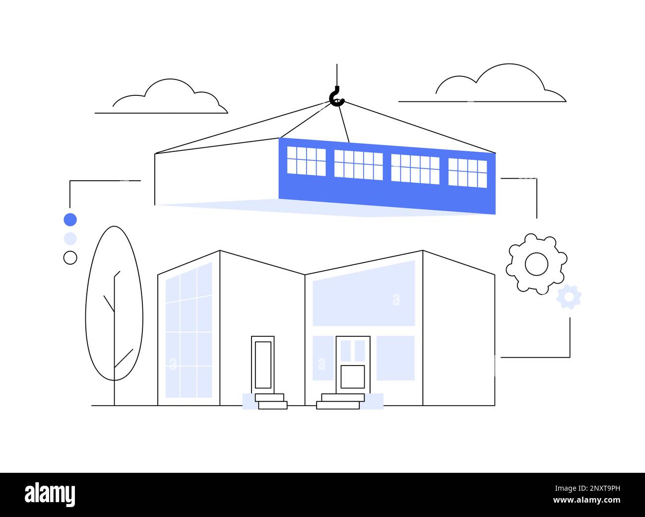 Modular Home Abstract Concept Vector Illustration Stock Vector Image