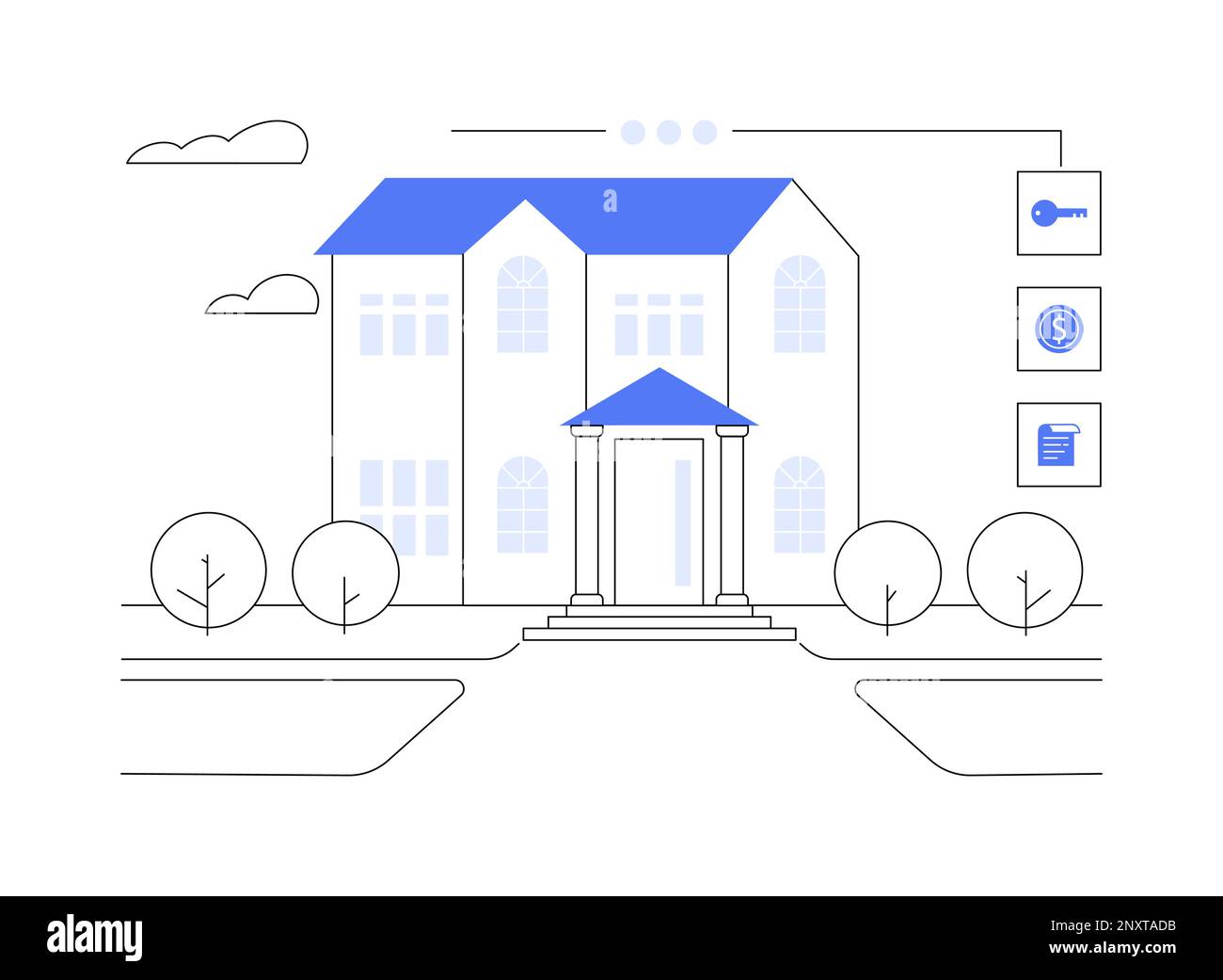 Private residence abstract concept vector illustration Stock Vector ...