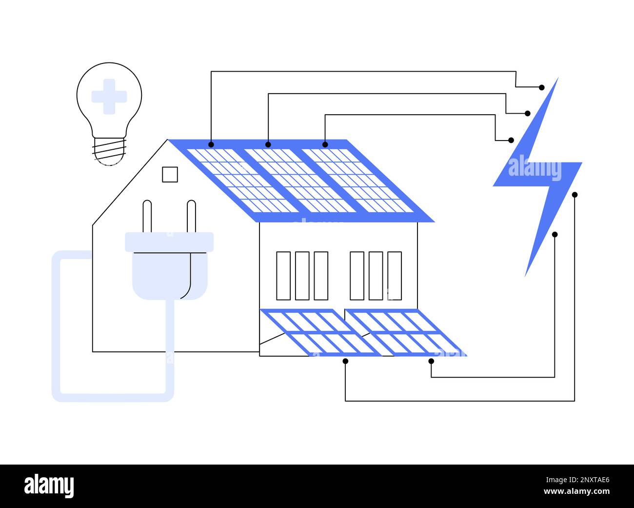 Energy-plus house abstract concept vector illustration Stock Vector ...