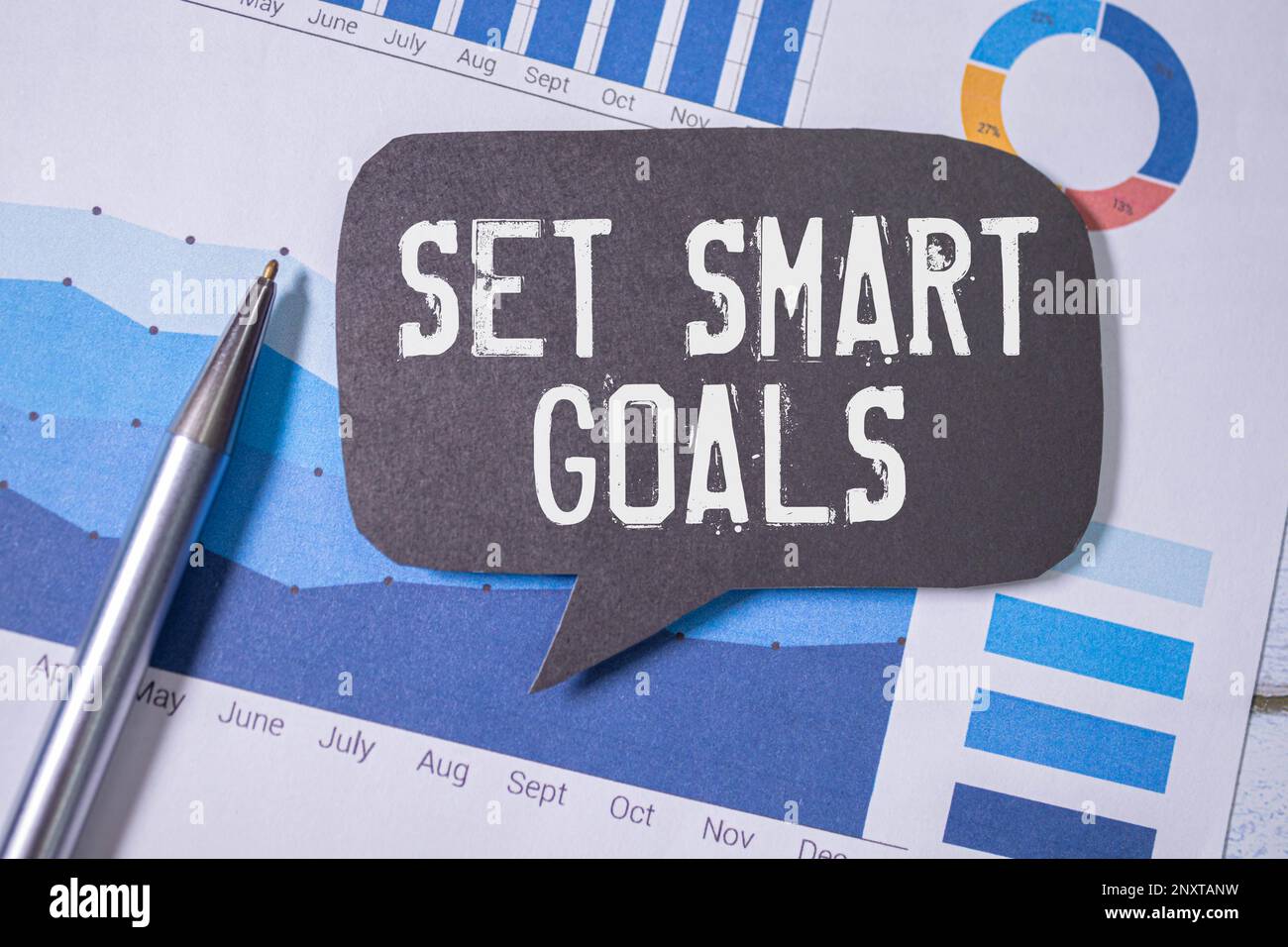 Smart goal setting concept handwriting hi-res stock photography and ...