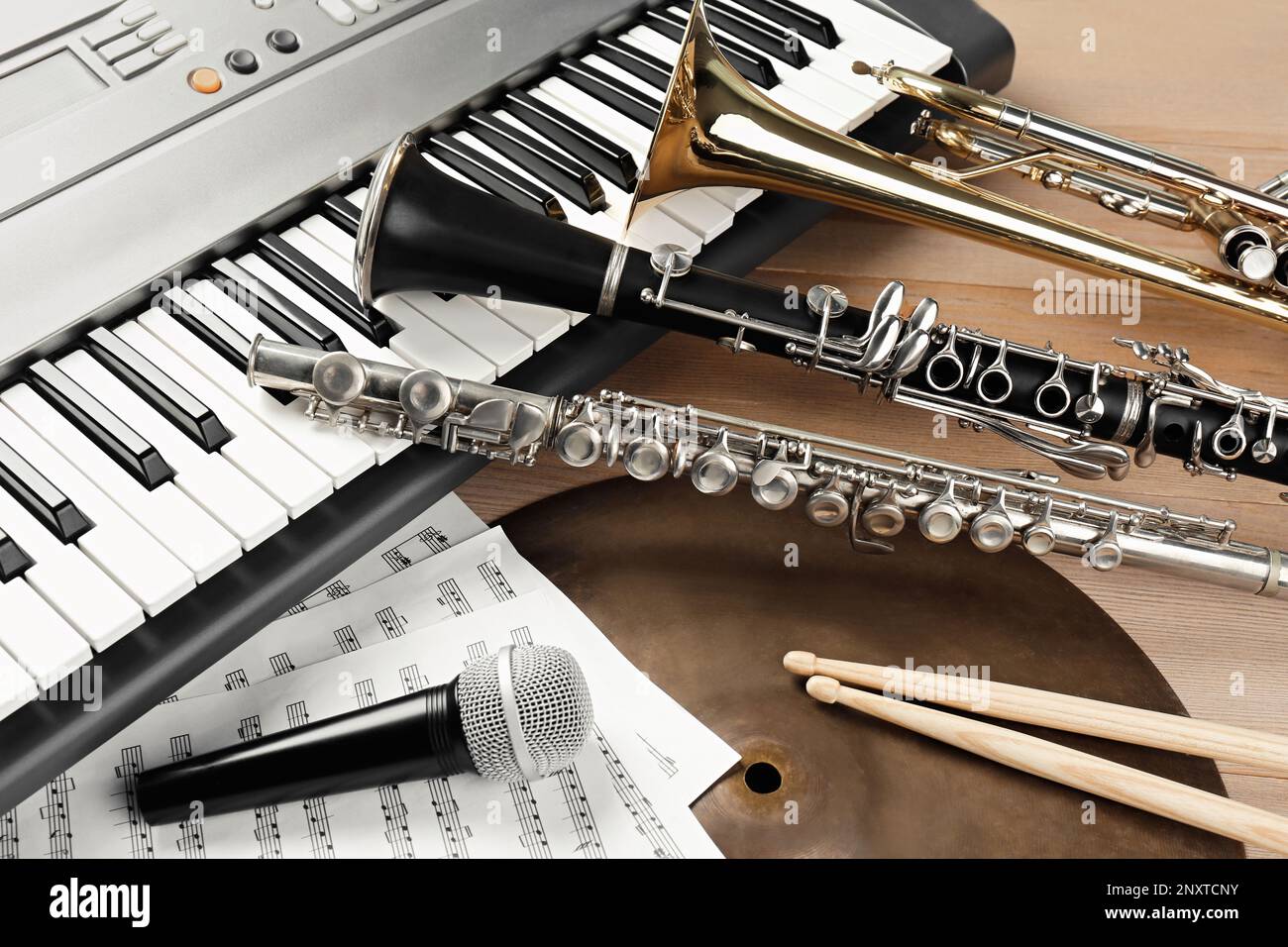 Musical instruments electronic and traditional instruments hi-res stock ...