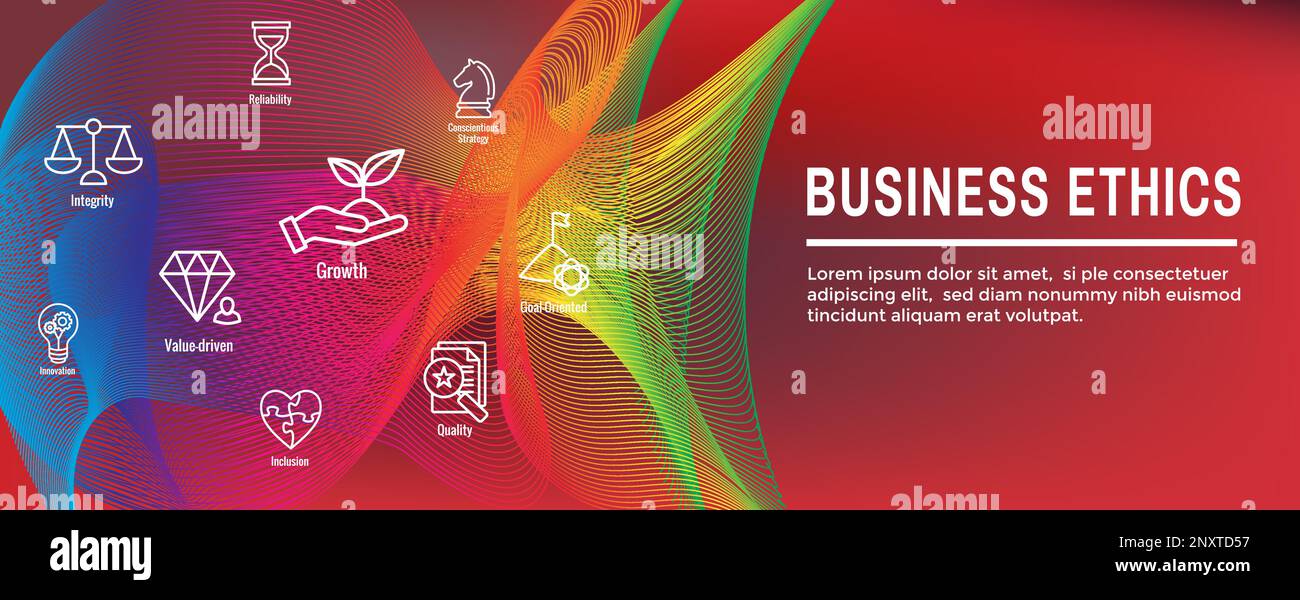 Business and Corporate Ethics Showing Company Values Icon Set with Web ...