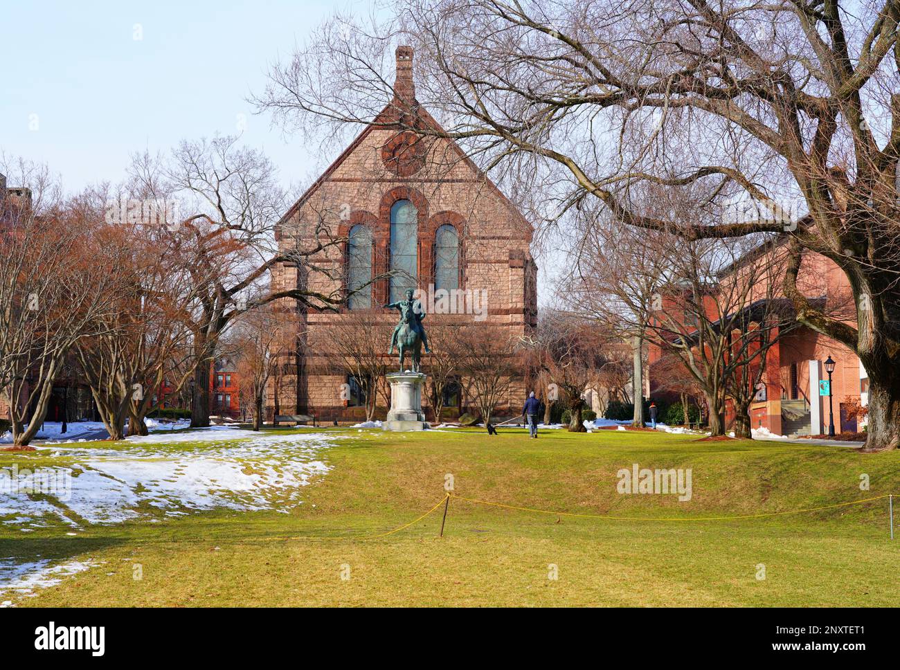 PROVIDENCE, RI -5 MAR 2022- View of the campus of Brown University, a ...