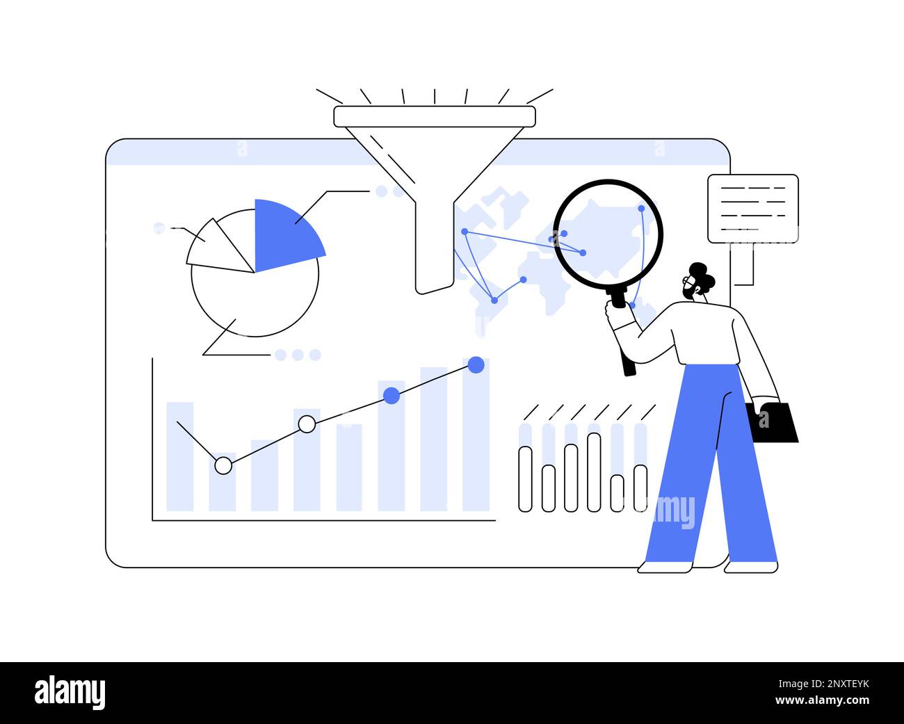 Business intelligence dashboard abstract concept vector illustration ...