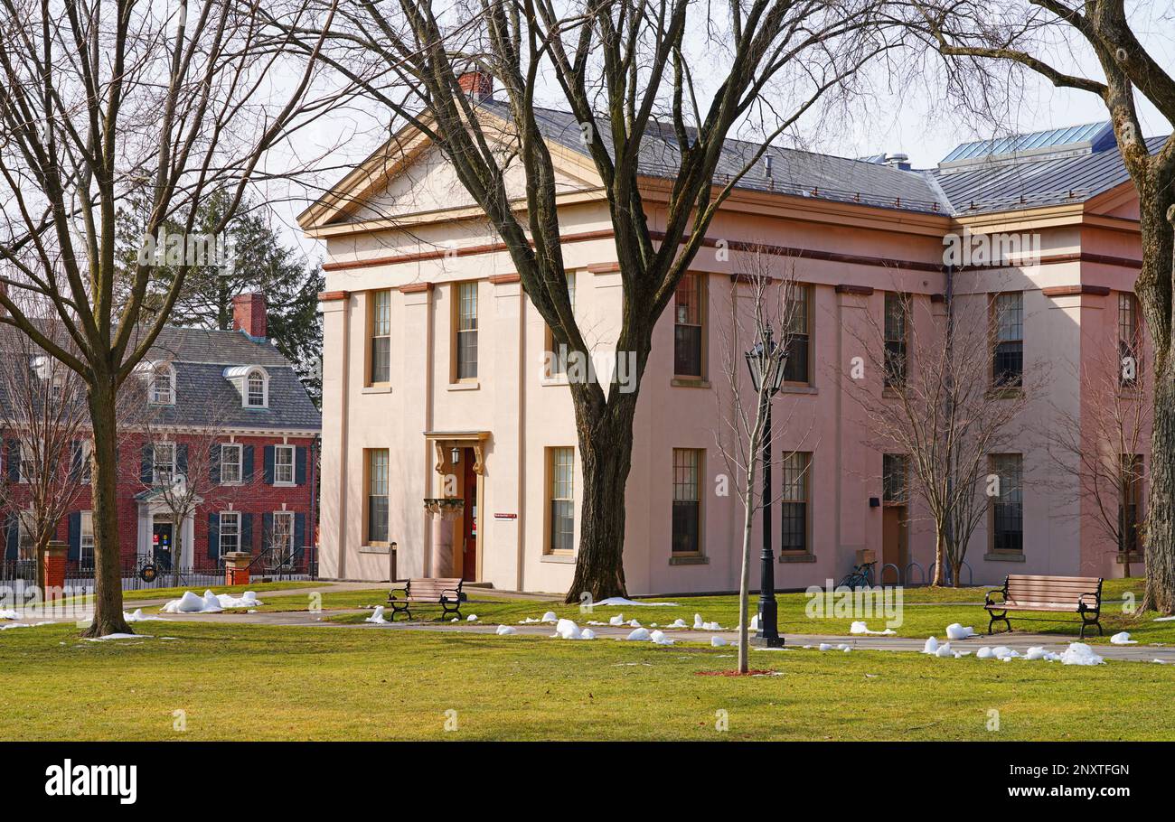 PROVIDENCE, RI -5 MAR 2022- View of the campus of Brown University, a ...