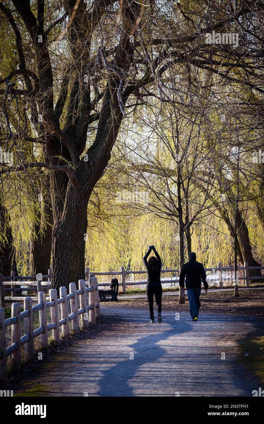 Couple walk spring countryside hi-res stock photography and images - Alamy