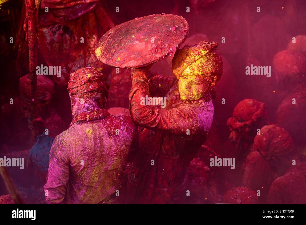 Mathura, India. 01st Mar, 2023. MATHURA, INDIA - MARCH 1: People smear ...