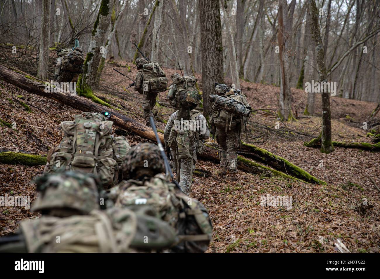 Soldiers assigned to the 39th Brigade Engineer Battalion, 2nd Brigade ...