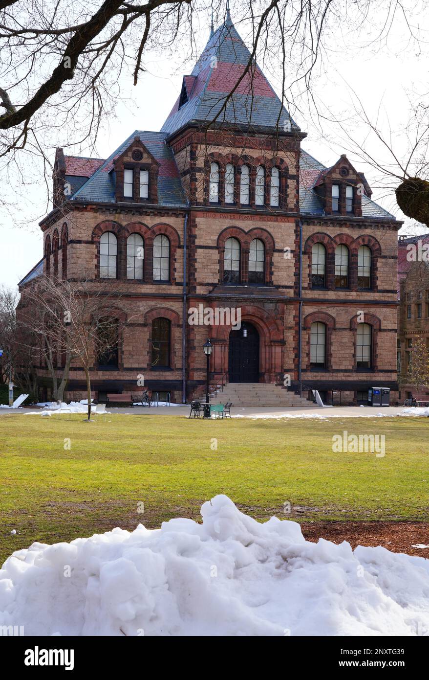 PROVIDENCE, RI -5 MAR 2022- View of the campus of Brown University, a ...