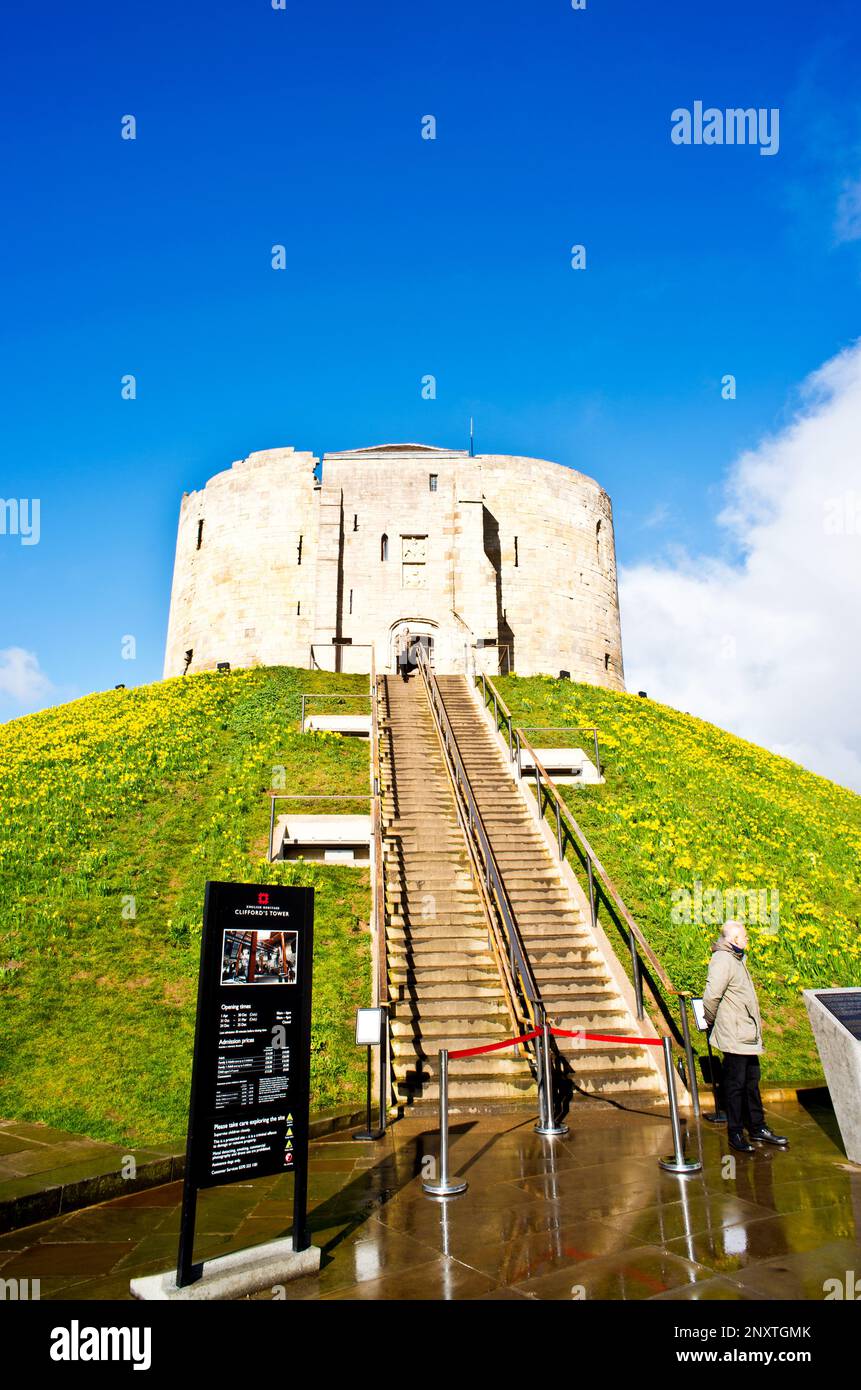 Clifford Tower, York, Yorkshire, England Stock Photo - Alamy
