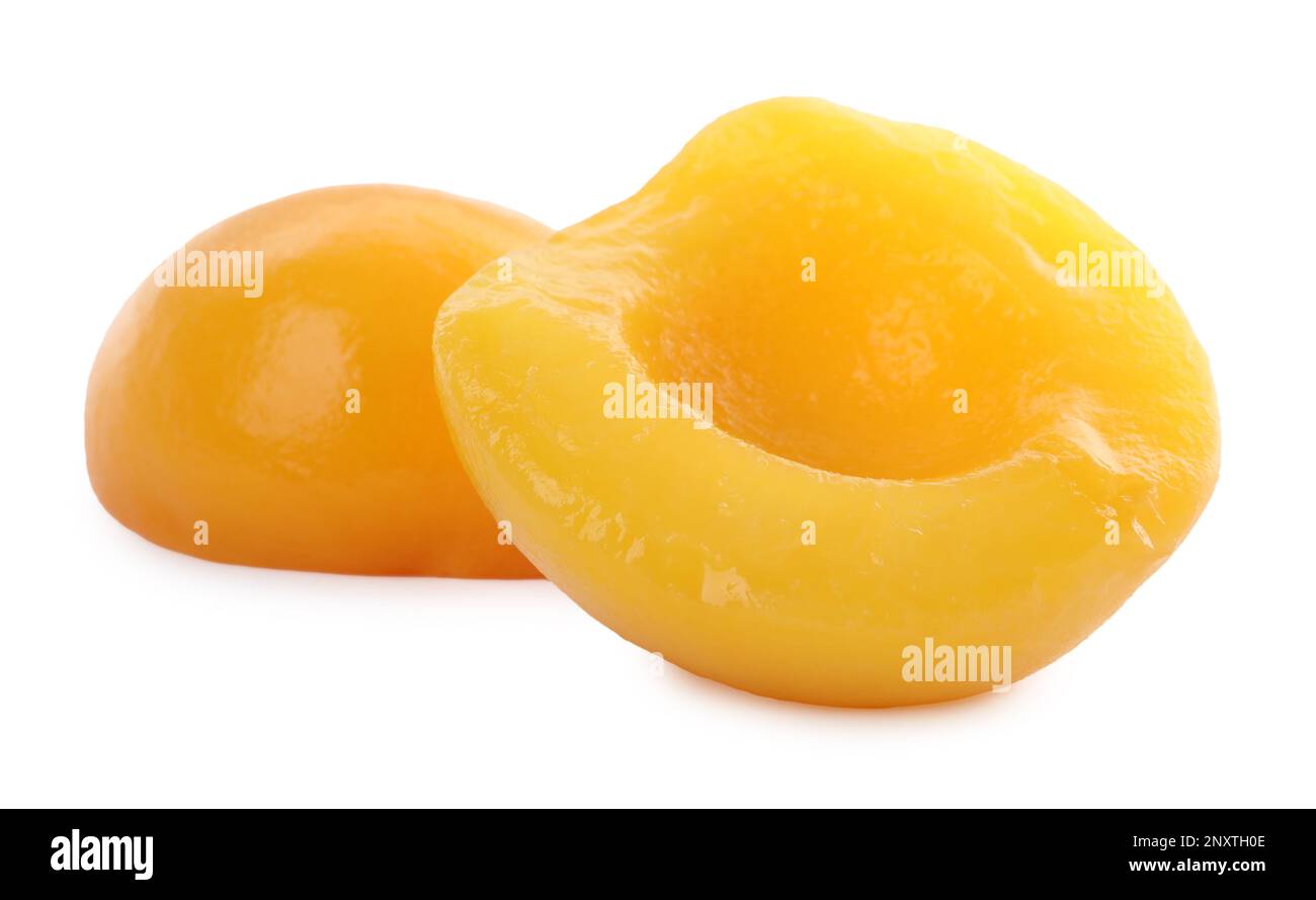 Peach halves hi-res stock photography and images - Alamy