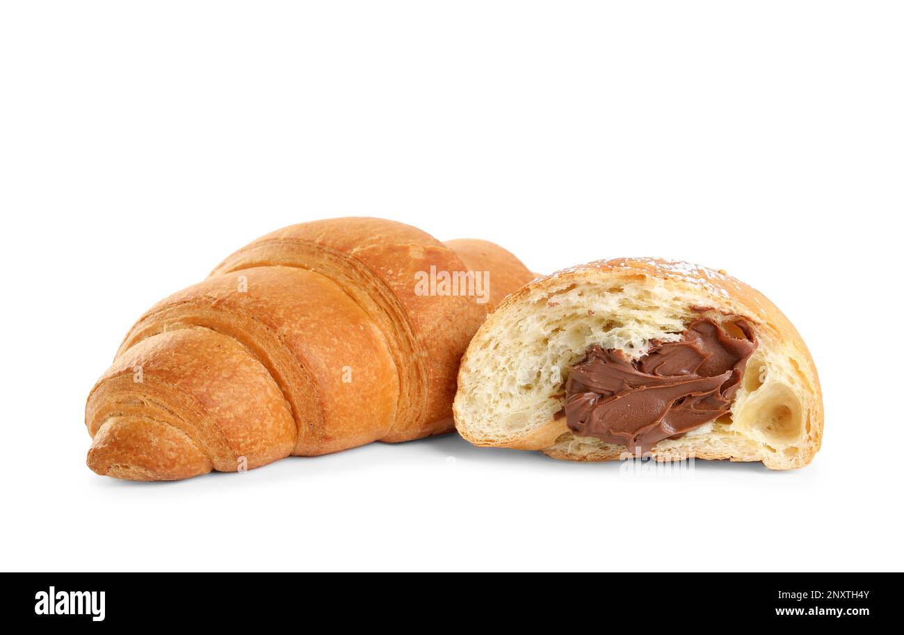 Broken croissant puff pastry Cut Out Stock Images & Pictures - Alamy