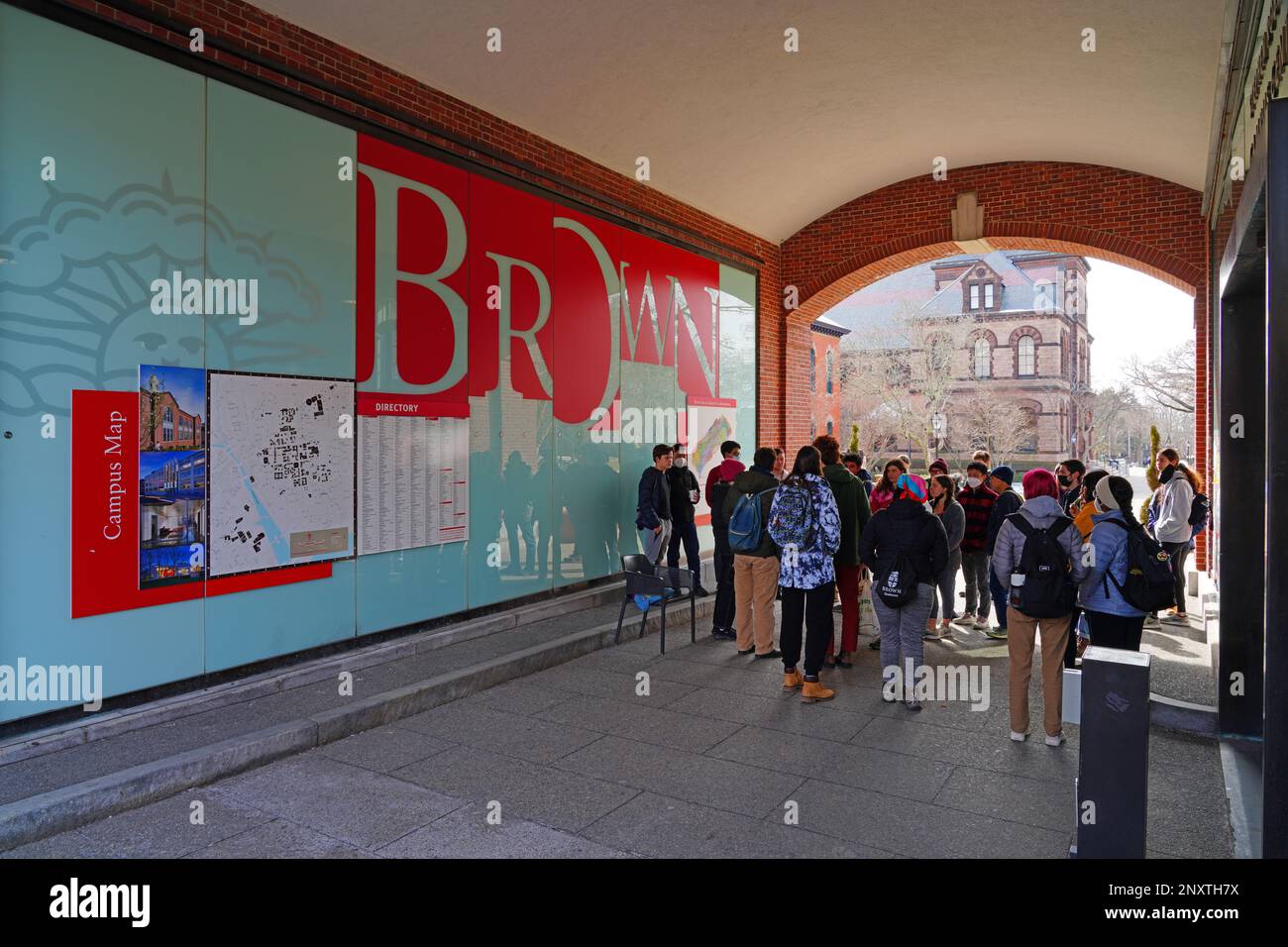 PROVIDENCE, RI -5 MAR 2022- View of the campus of Brown University, a ...