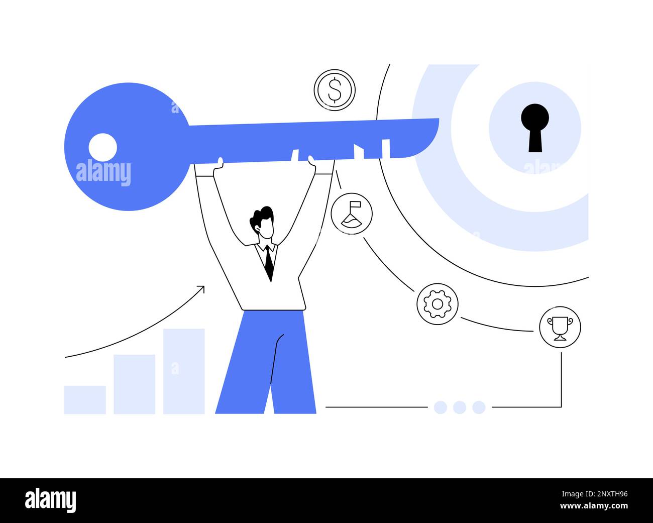 Key to success abstract concept vector illustration Stock Vector Image ...
