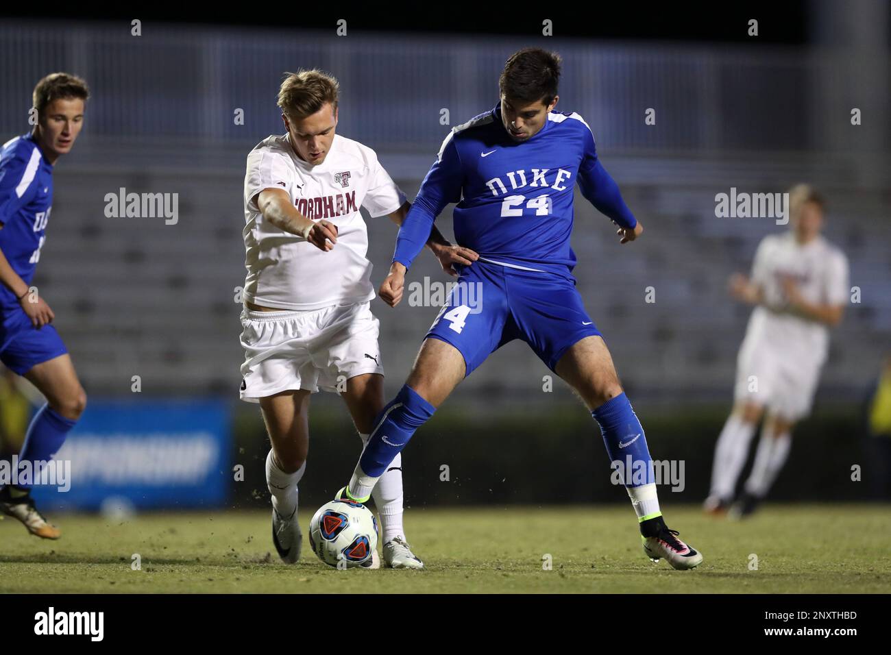 DURHAM, NC - NOVEMBER 25: Duke's Brian White (24) and Fordham's Jacob ...