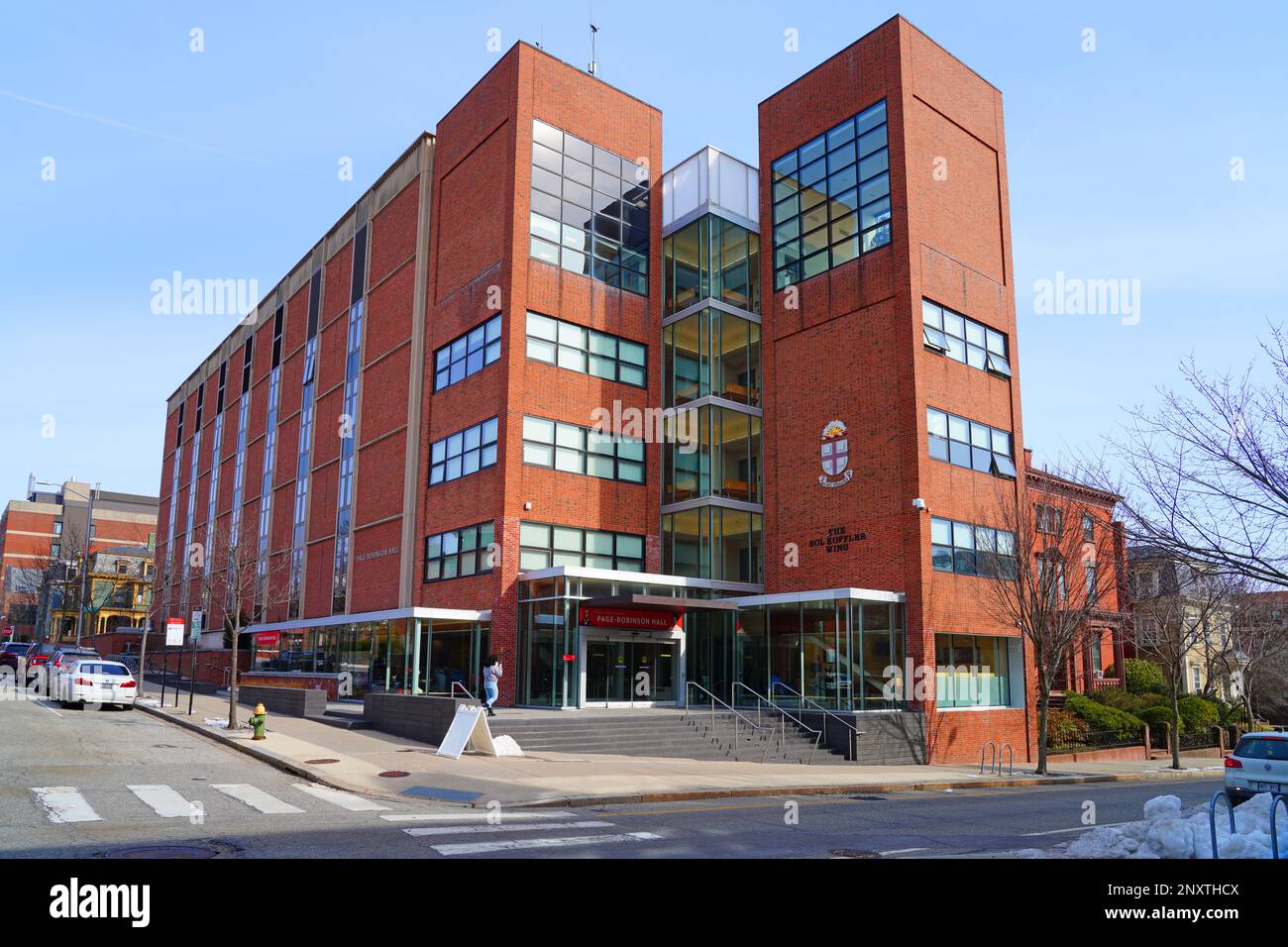 PROVIDENCE, RI -5 MAR 2022- View of the campus of Brown University, a ...