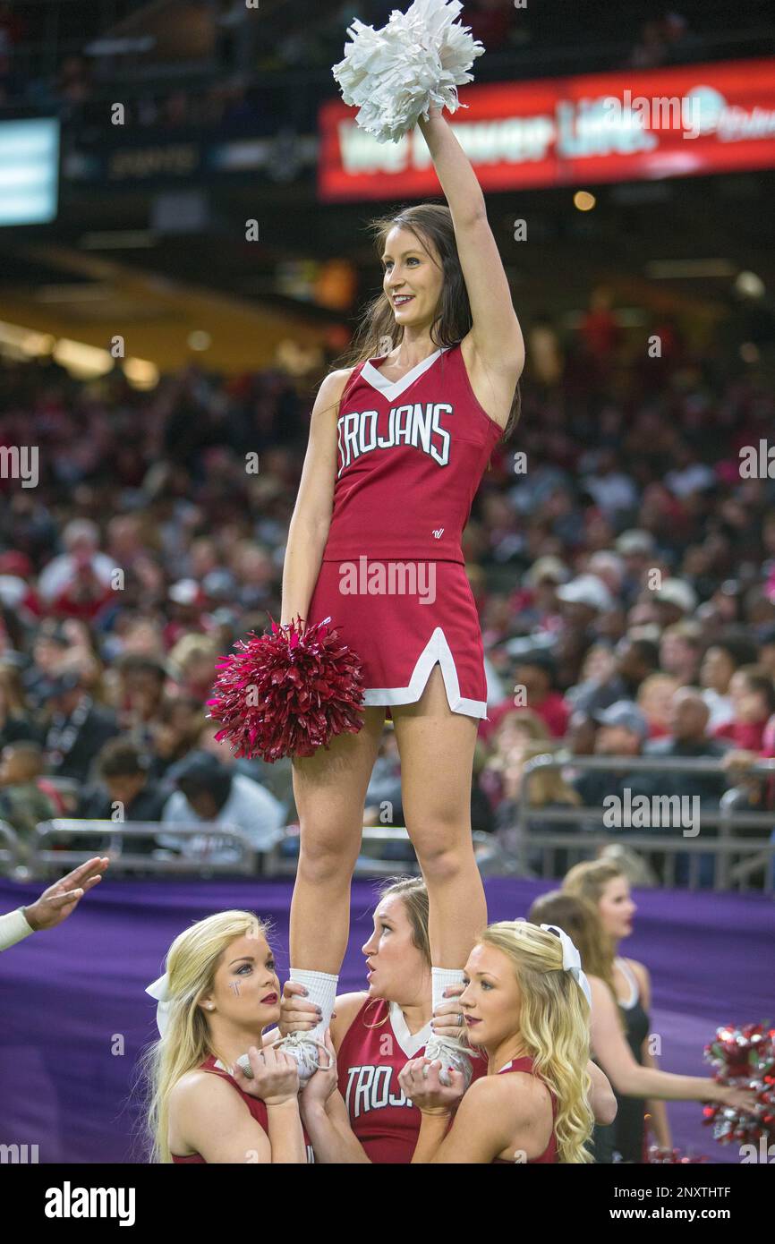 NEW ORLEANS, LA - DECEMBER 16: Troy Trojans cheerleaders entertain the ...