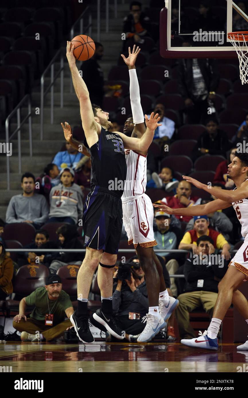 LOS ANGELES, CA - DECEMBER 29: Washington (33) Sam Timmins (F) takes a ...