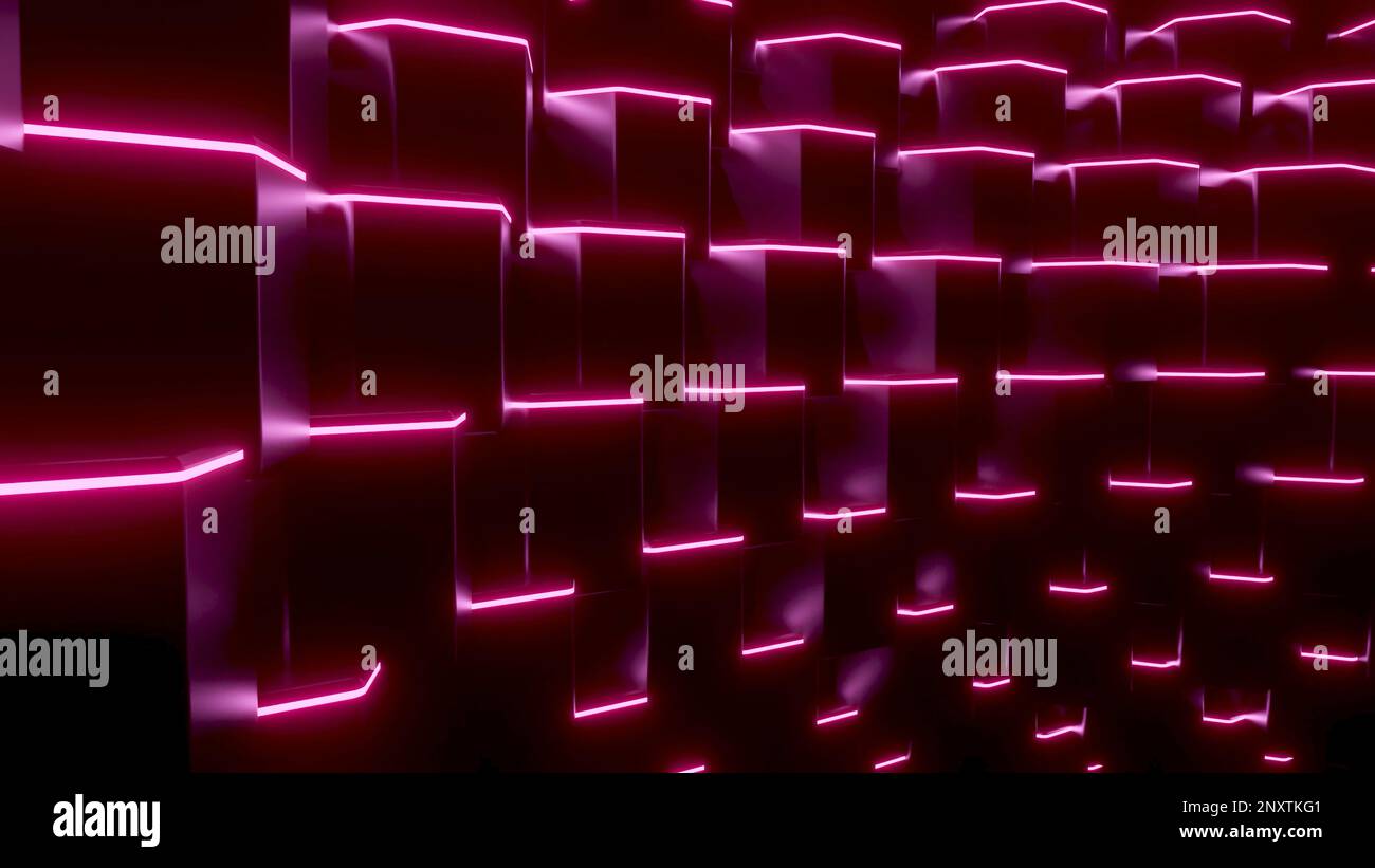 Animation rows 3d cubes shapes hi-res stock photography and images - Alamy